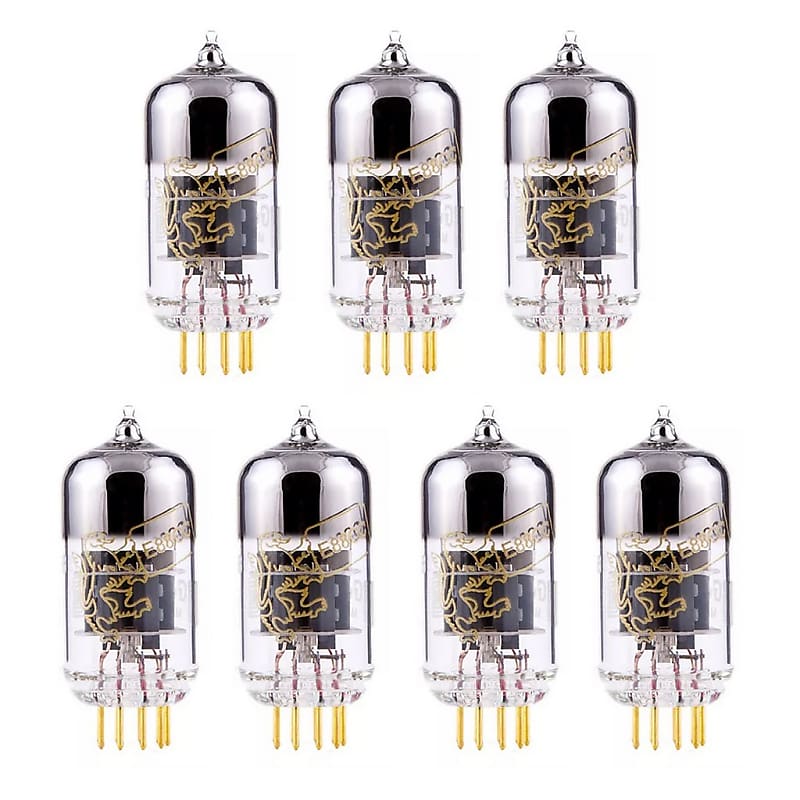 New Matched Septet (7) Genalex Gold Lion 6922 / E88CC Gold | Reverb