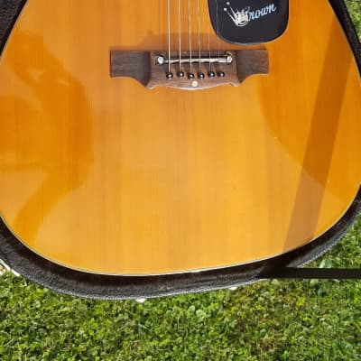 Crown Vintage Acoustic guitar Circa Early 70,s Natural | Reverb