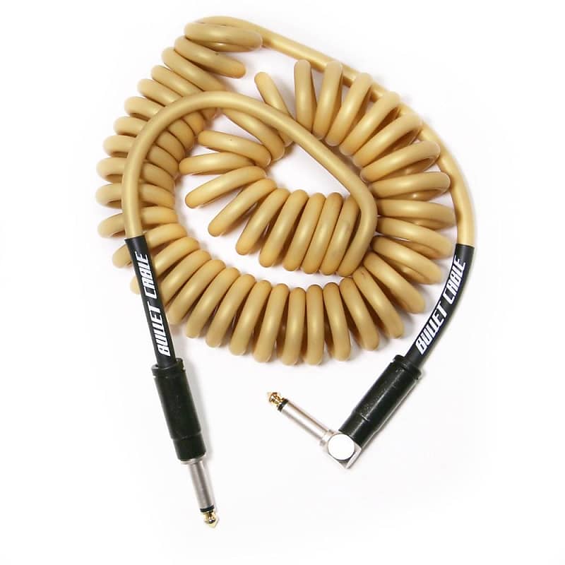 Bullet Cable 15′ Coil Cable - Gold | Reverb
