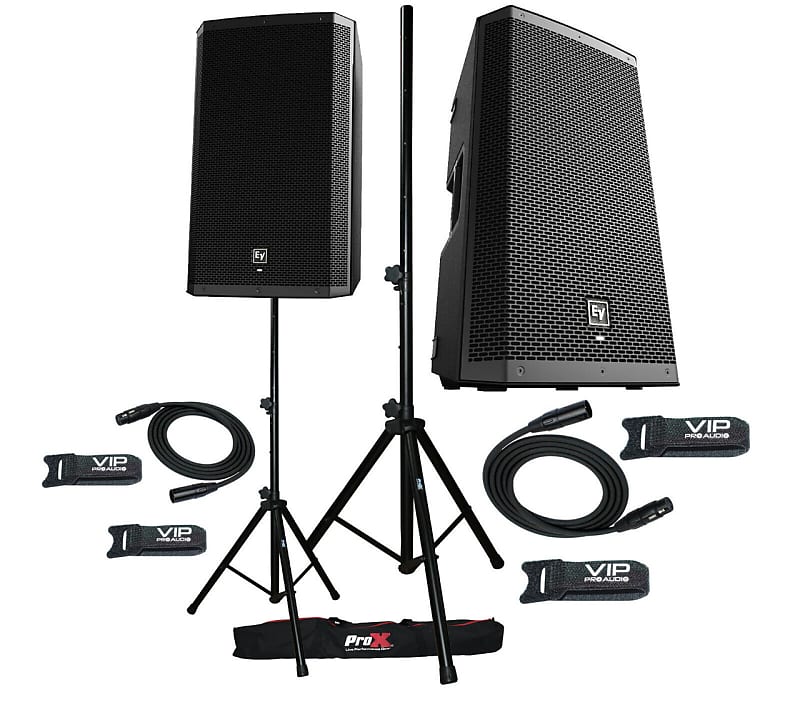 2x EV ZLX-12P G2 Active DJ 1000W PA Bluetooth Speaker + | Reverb