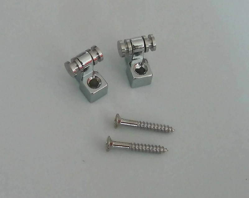 Chrome Strat Tele Style Guitar Headstock Roller String Trees | Reverb