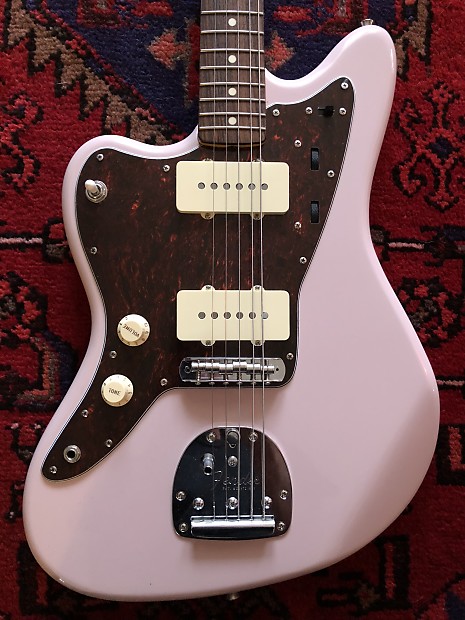 Fender shell pink lefty Jazzmaster! | Reverb