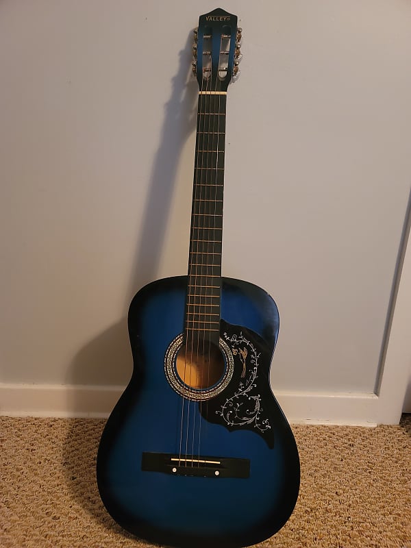 Blue Acoustic Guitar | Reverb