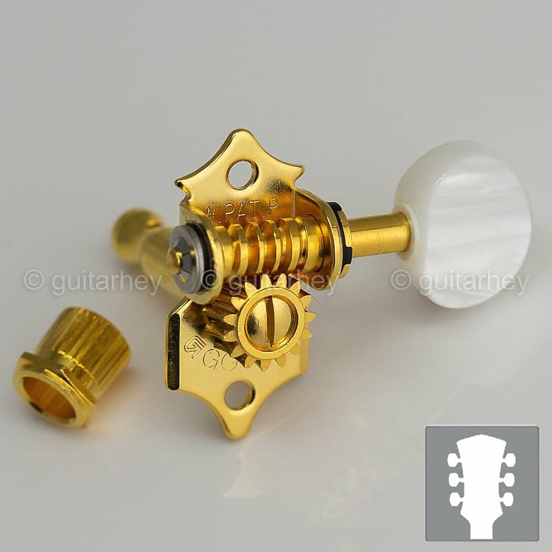 NEW Gotoh SE700-P5W OPEN-GEAR Tuning Keys L3+R3 w/ OVAL PEARL | Reverb