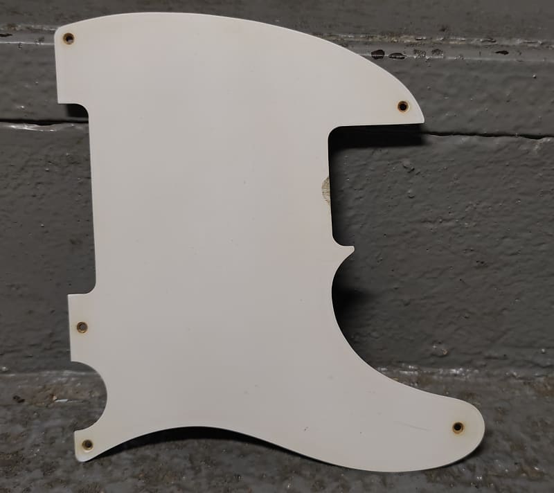 Pickguard Esquire blanc/white guard 5 Hole relic type début | Reverb