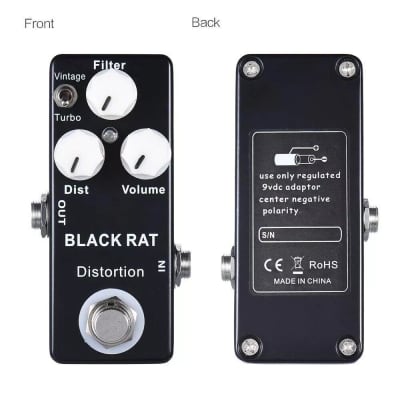 MOSKY BLACK RAT Distortion Guitar Effect Pedal Classic Rat | Reverb