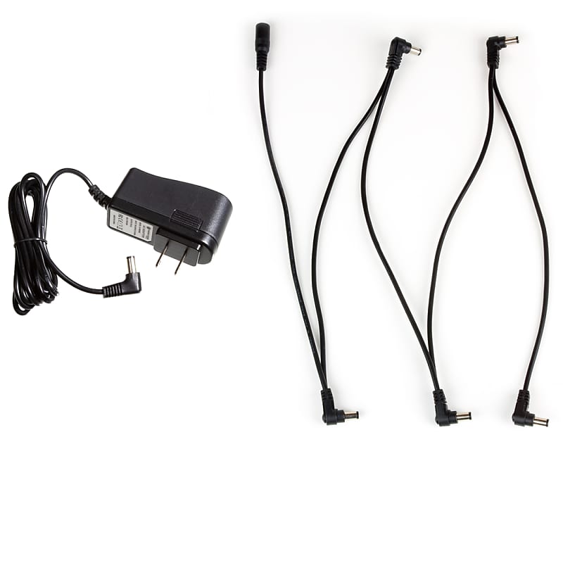 2000MA 9V DC Right Angle Power Adapter 5-Plug Daisy Chain Kit | Reverb
