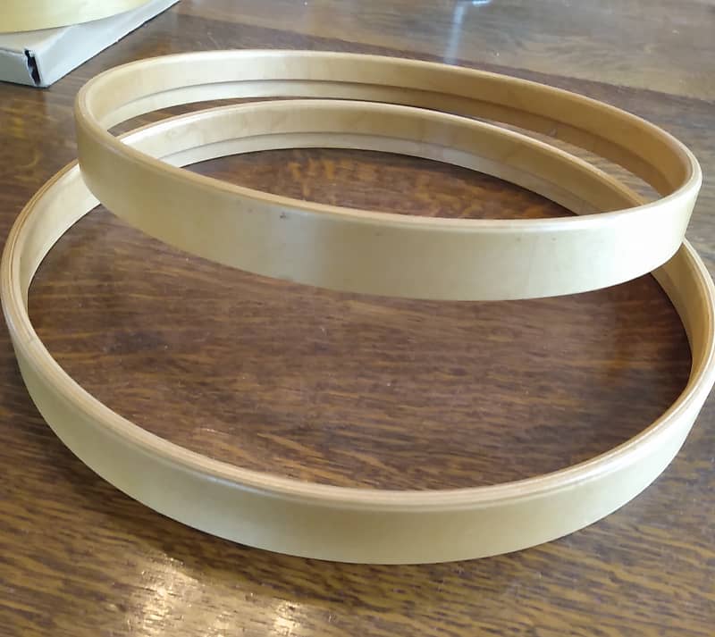 12 inch Maple "Hide-a-Head" Hoops pair | Reverb