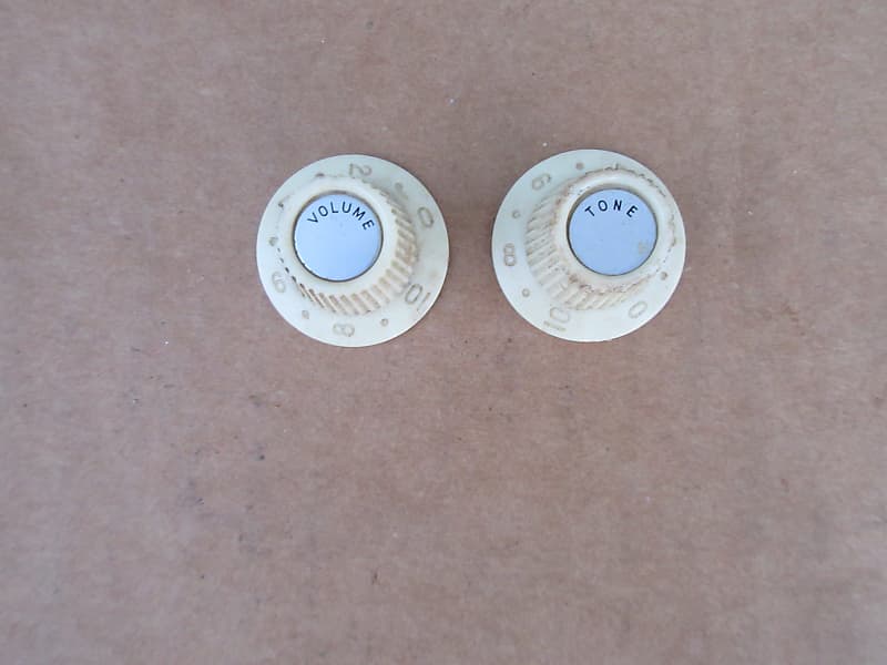 Vintage Pair of Teisco 1960s Guitar Knobs Set Kent Kawai | Reverb