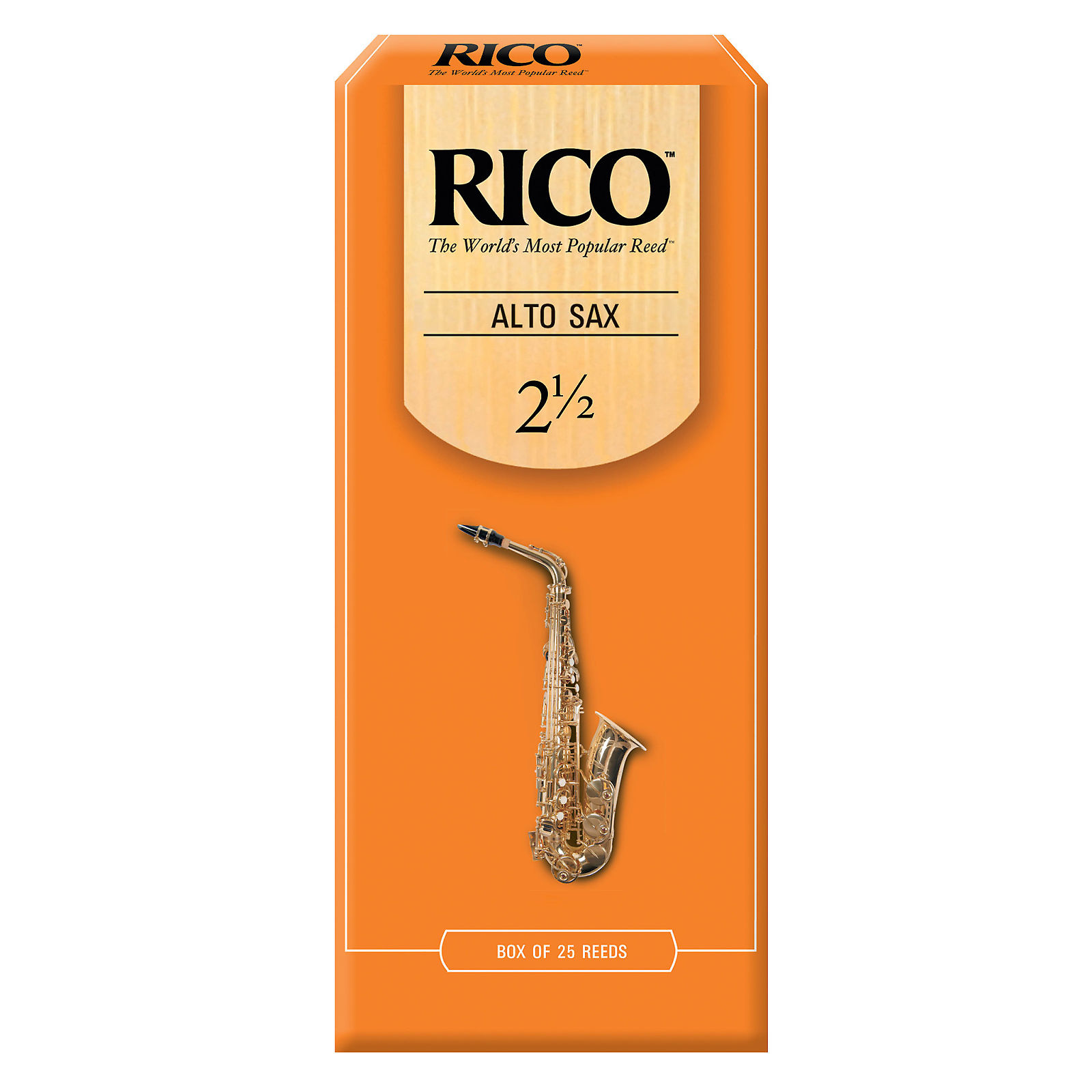 Rico RJA2525 Alto Saxophone Reeds - Strength 2.5 (25-Pack) | Reverb