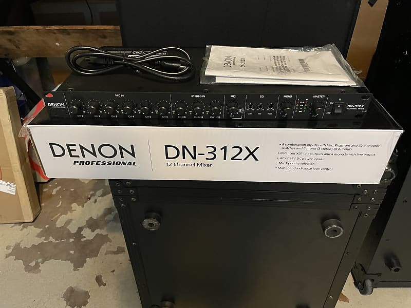 DENON DN-312X 12 Channel 1U Rackmount Mixer with Priority | Reverb