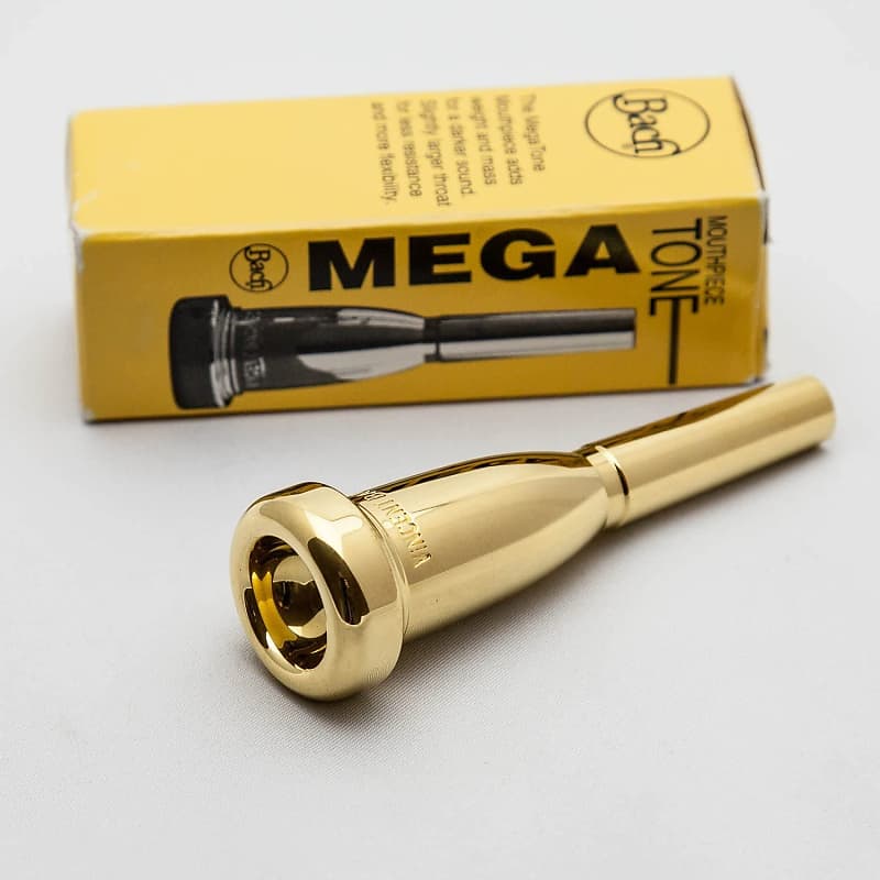 Bach Megatone 3c Gold plated trumpet Mouthpiece | Reverb