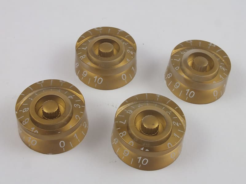 4 Gold Speed Dial Knobs for Epiphone Les Paul, SG style | Reverb