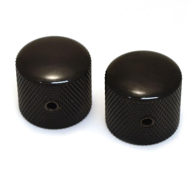 MK-MDS-B (2) Black Modern Style Dome Knobs Split Shaft for | Reverb