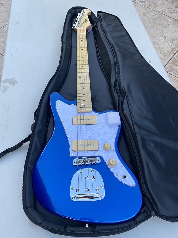 Indio Offset OS40 DLX plus Alder Blue w gig bag | Reverb