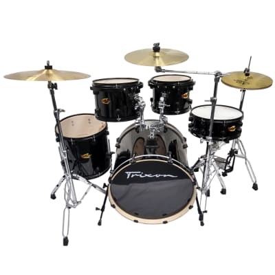 Trixon War Series 5 Piece Drumset Monochromatic Black Polish | Reverb