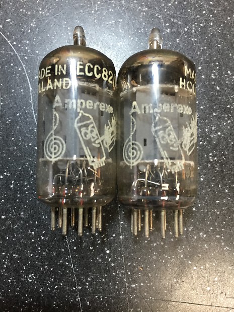 Matched Pair Amperex 12AU7 Bugle Boy Treble Clef 1958 D | Reverb