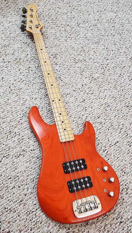 G&L L2000 Vintage 4 String Bass - Red Orange Translucent | Reverb