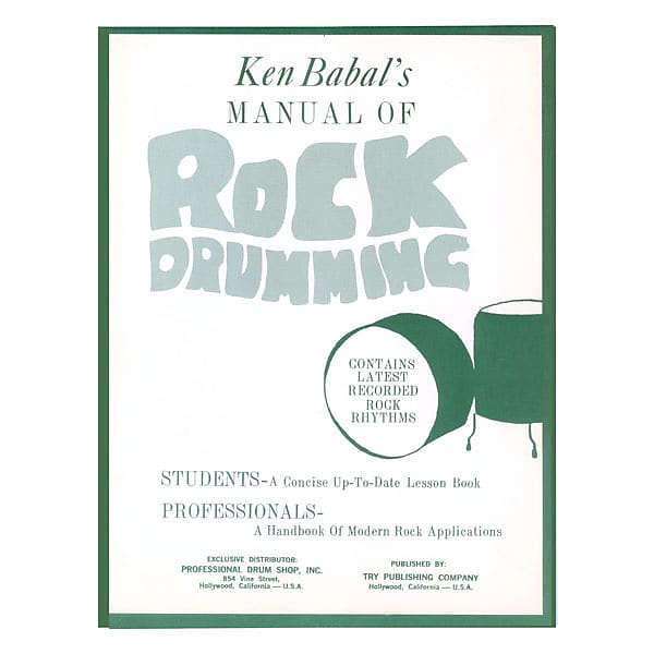 Manual Of Rock Drumming - by Ken Babal - TRY1004 | Reverb
