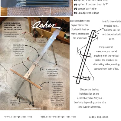 Asher Universal Lap Steel Guitar Stand | Reverb