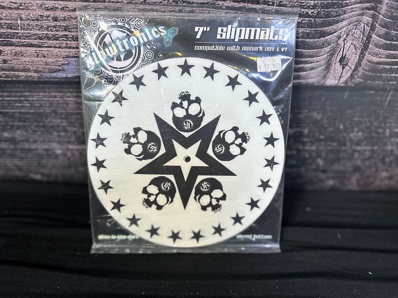 GLOWTRONICS GLOW-IN-THE-DARK NUMARK V7 & NS7 SLIPMATS (SKULL | Reverb