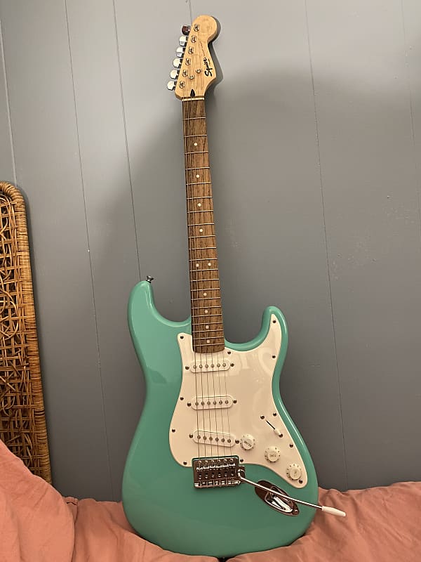 Fender Squire Bullet Strat with Tremolo 2016 - Seafoam Green | Reverb