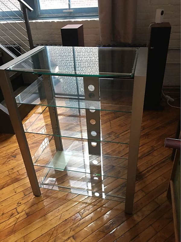 Stereo Audio Media Rack (steel & tempered glass) | Reverb