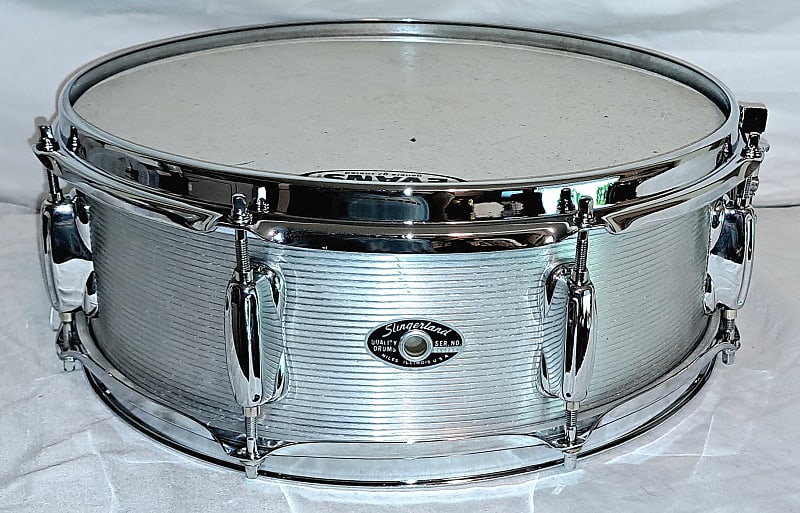 Slingerland Aluminum Snare Drum 70's - Ribbed Aluminum | Reverb