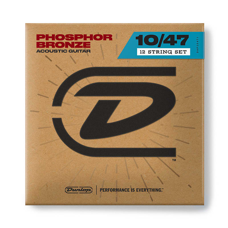 Dunlop Phosphor Bronze Acoustic Guitar Strings 10-47 Gauge | | Reverb