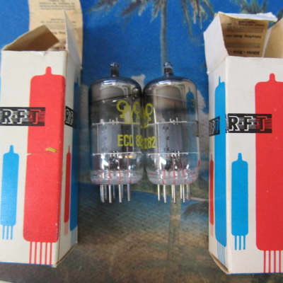 Pr Amperex ECC82 12AU7 Preamp Tubes,Boxes, Vintage 1960s, | Reverb