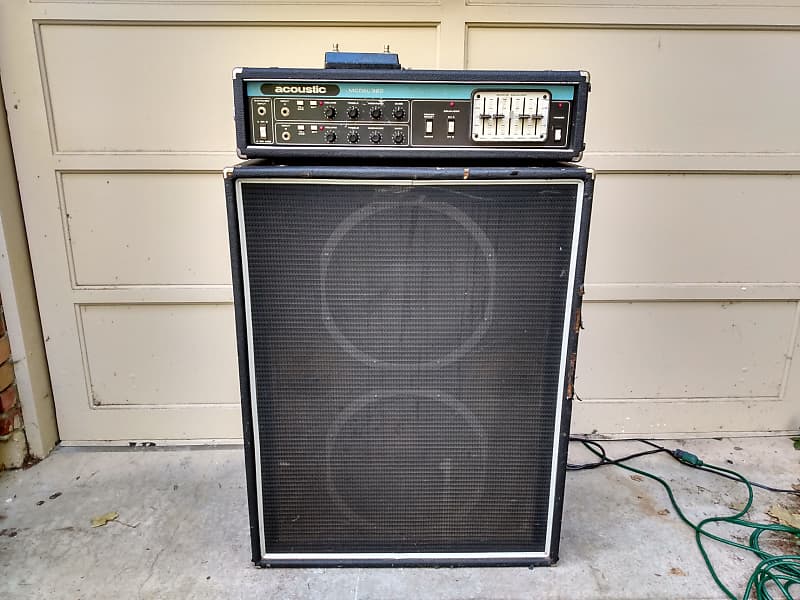 1970s Acoustic Control 320 Bass Guitar Amp Head w 2x15 Cab | Reverb