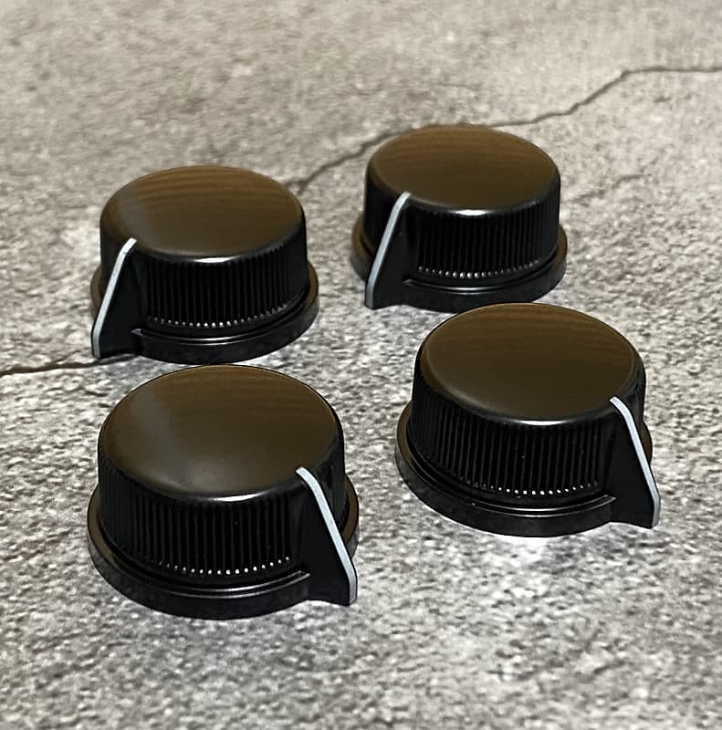 4x Black Davies 1470 Bakelite Guitar Amp Pedal Klon Knobs | Reverb