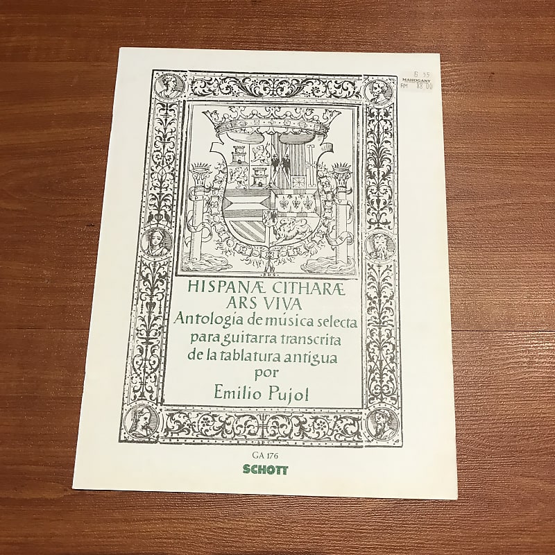 Hispanae Citharae Ars Viva Emilio PujolMusic Book | Reverb