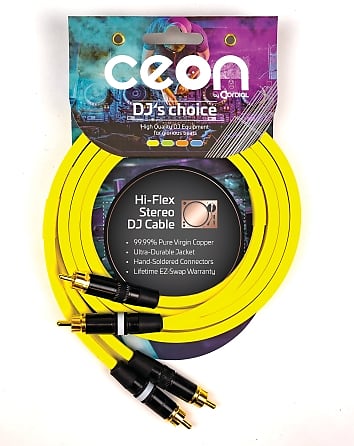 Cordial Cables Premium DJ Dual/Mono (Black Light) Cable Ceon | Reverb