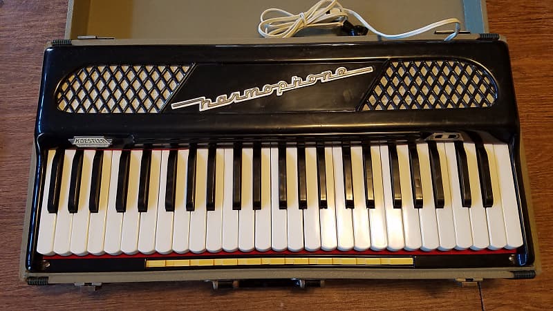 retro Koestler Harmophone 1950s suitcase reed organ melodica | Reverb