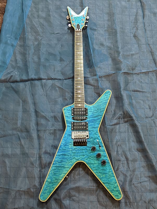 Dean Custom Run #8 ML Switchblade 2014 Transparent Blue | Reverb