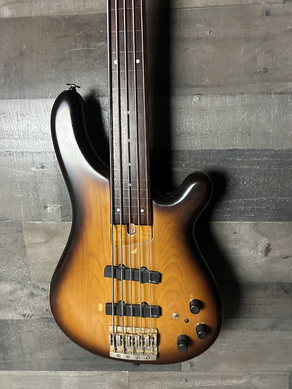 Fernandes Five String Bolt on Fret less Guitar - Tobacco | Reverb