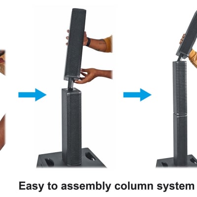 Rockville TITAN ARRAY SYSTEM Pro Powered Column Array Speaker | Reverb