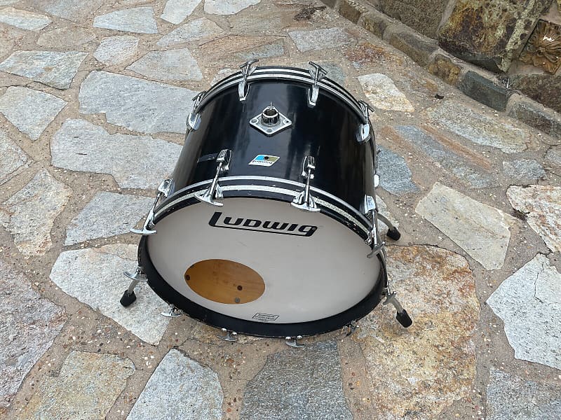 Ludwig Black Cortex 70's 22x16 Maple Bass Drum for set kit | Reverb
