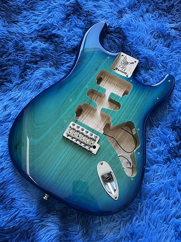 Warmoth Stratocaster Loaded Body - Ocean Blue Burst | Reverb