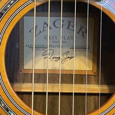 Zager ZAD900CE Solid Spruce/Rosewood Acoustic Electric AURA | Reverb