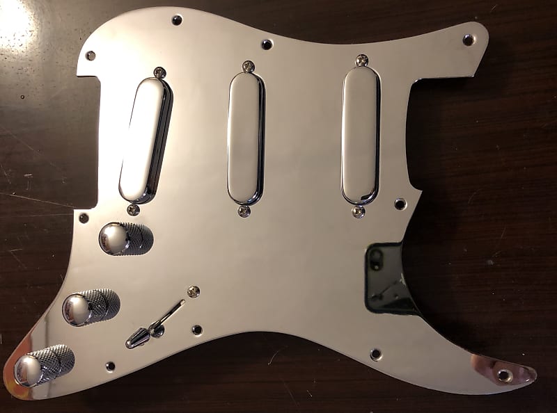 pickguard Stratocaster & Lace sensor pickups - chrome | Reverb