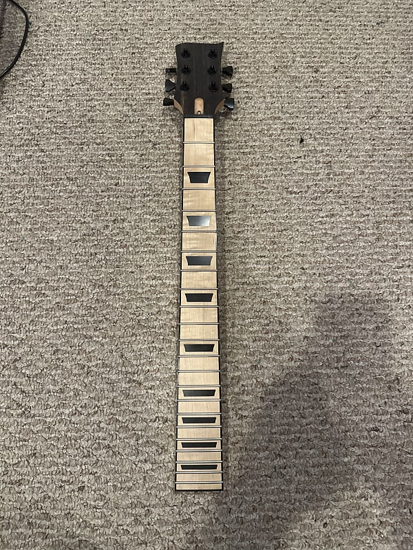 Warmoth Hombre Guitar Neck Flame Maple Compound Radius | Reverb