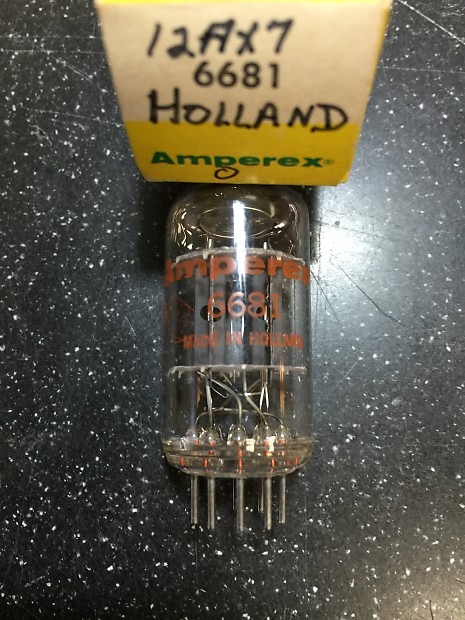 Amperex 6681 Communications Grade 12AX7 1969 Grey Plate | Reverb