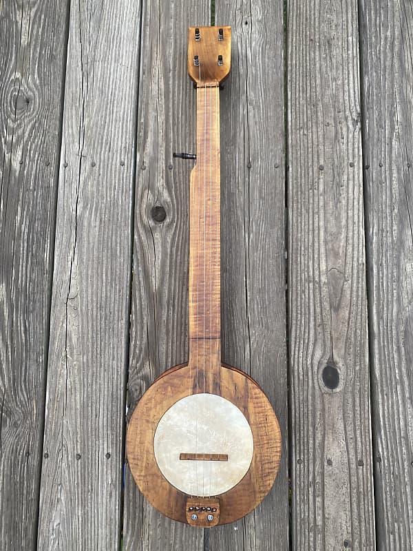 Fretless Mountain Banjo, Tiger maple, new, Made in West | Reverb