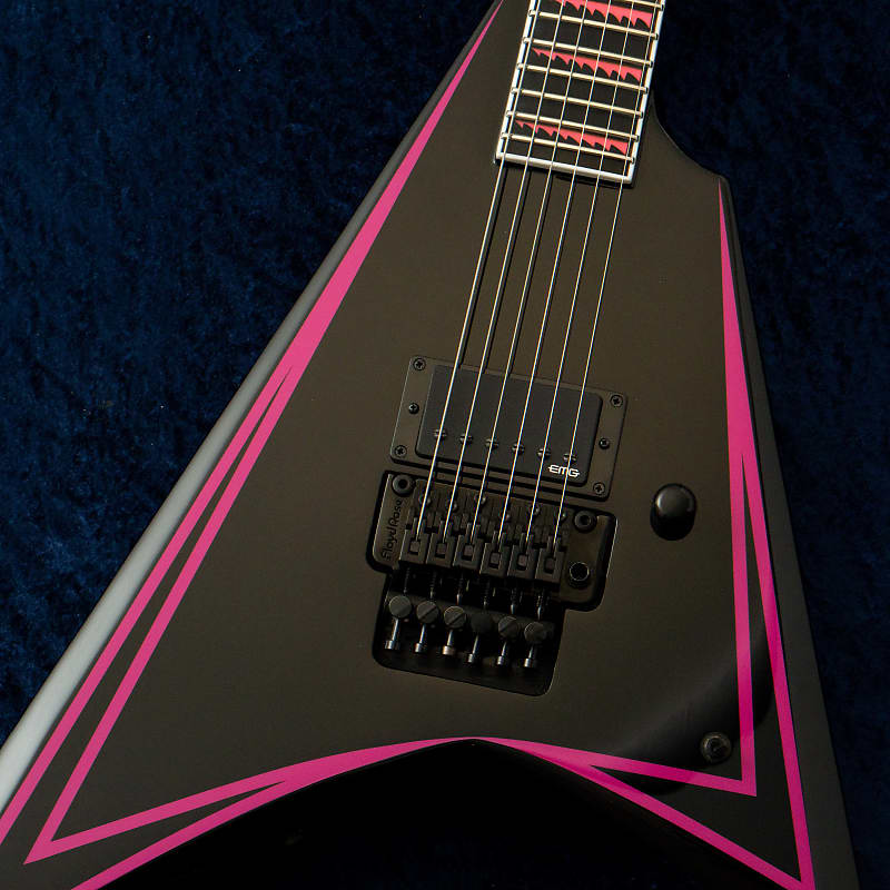 ESP EDWARDS E-ALEXI PINK SAWTOOTH w/ESP GB-30V -Black with | Reverb