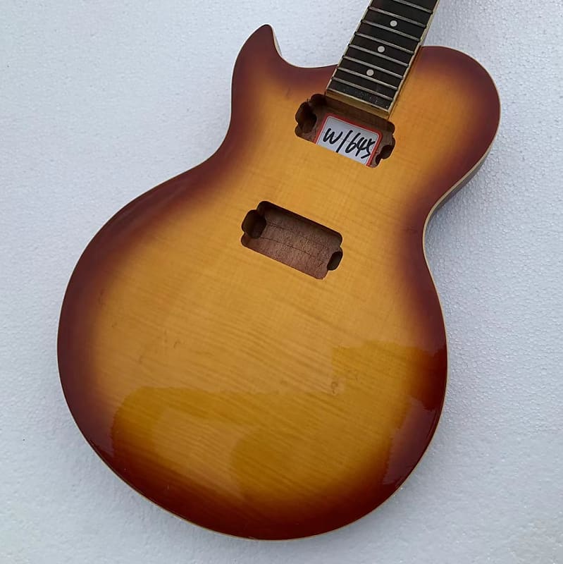 Cherry Burst Left Handed Les Paul LP Style Guitar Body with | Reverb