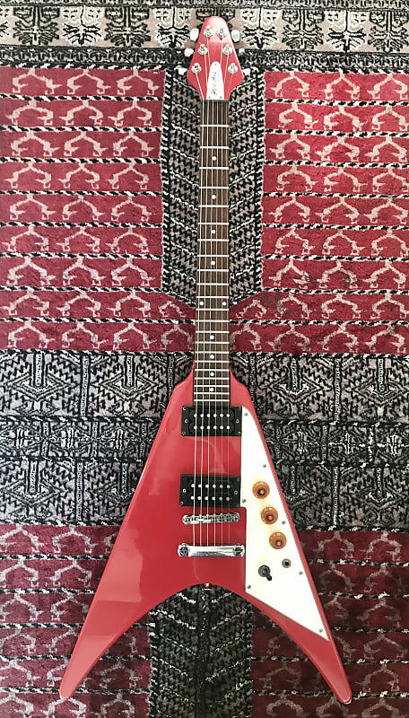 Rok Axe Flying V 1980’s Red | Reverb