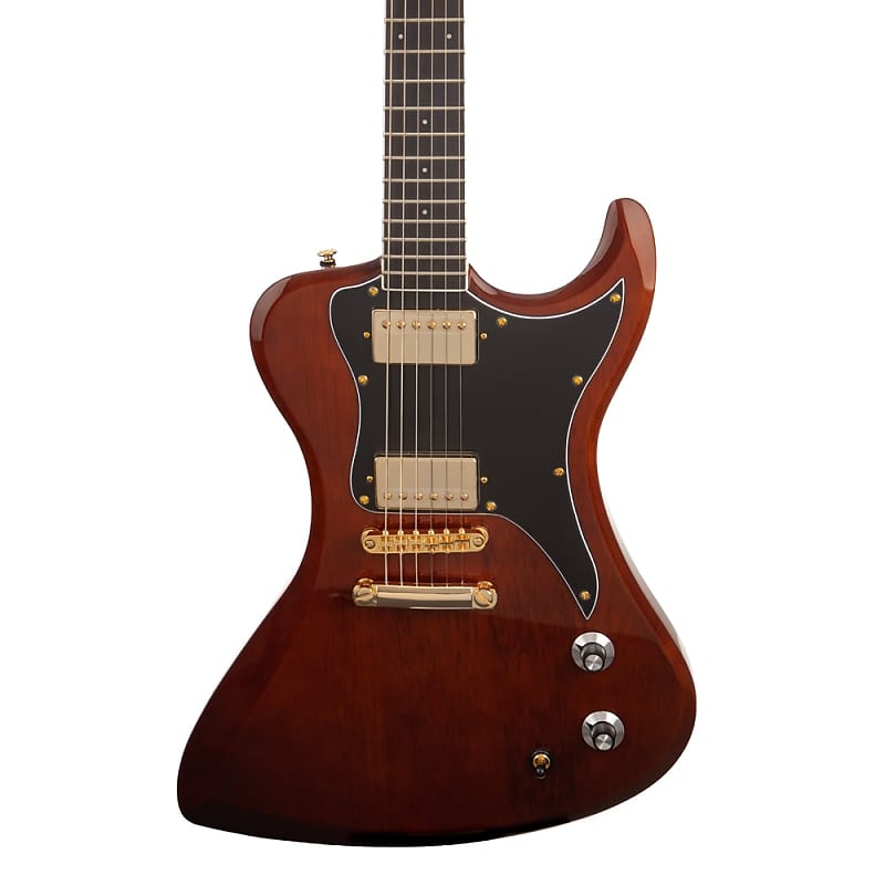 Dunable DE Series R2 Electric Guitar - Dark Brown w/Gold | Reverb