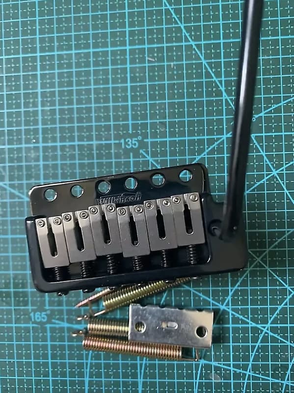Black Wilkinson Strat Style Guitar Tremolo Bridge with | Reverb